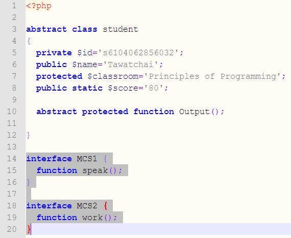 การเขียน Interface Class. Interface เปรียบเสมือน Class… | by ธวัชชัย ...