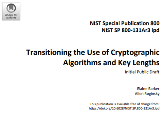‘암호화 알고리즘과 키 길이’ 사용의 전환(Transitioning the Use of Cryptographic Algorithms and Key Lengths) | by ...