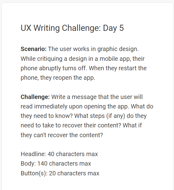 UX Writing Challenge: Day 5. Hello everyone! My name is Agriawan… | by ...