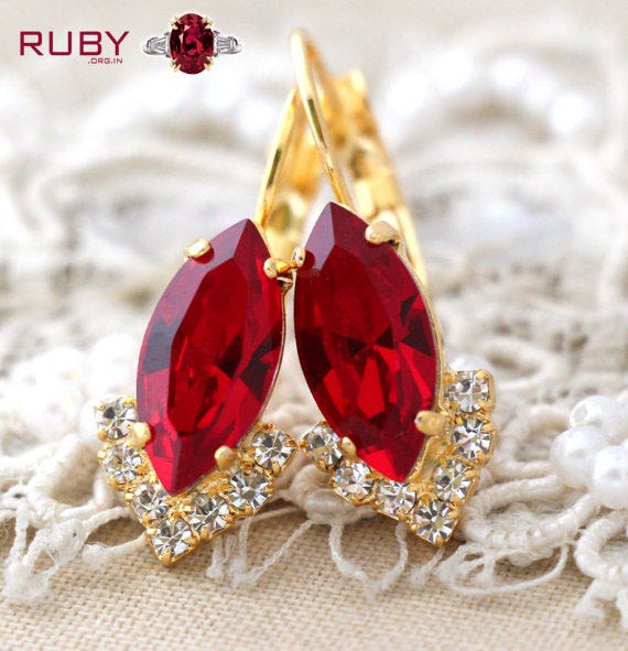 Ruby wedding earrings. Dazzle the whole world with this… | by Rubygemstone | Medium