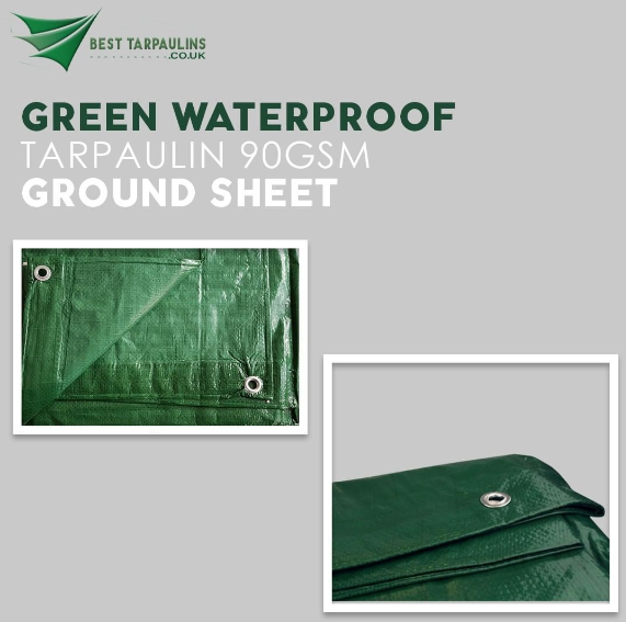 Green UV resistance Tarpaulin 90gsm Includes Eyelets. - Besttarpaulins ...