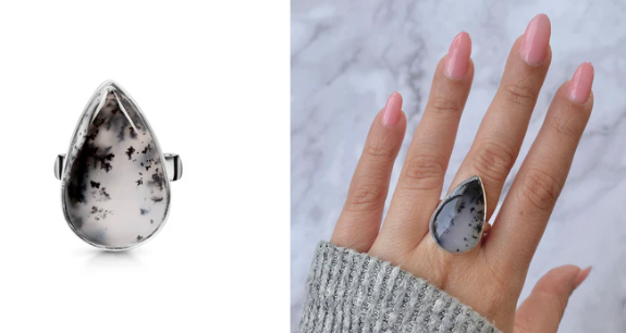 Intricate Dendritic Agate Ring — Statement Accessory | by Lucy jack ...