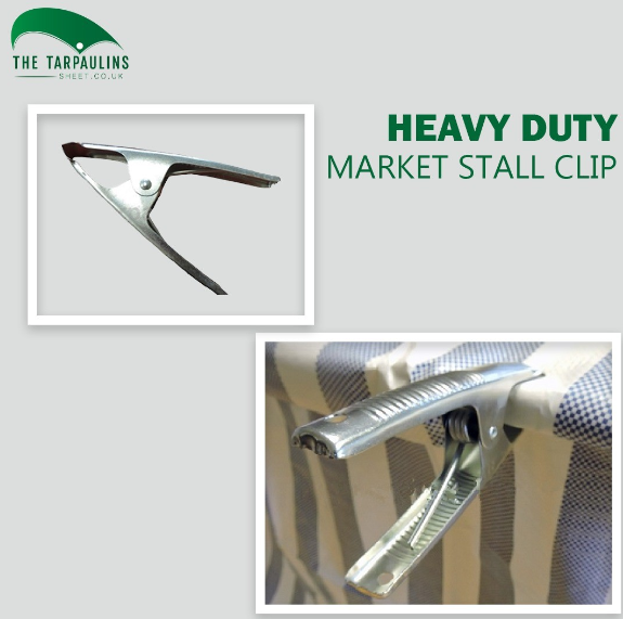 HEAVY-DUTY MARKET STALL CLIP. - Tarpaulin Sheet - Medium