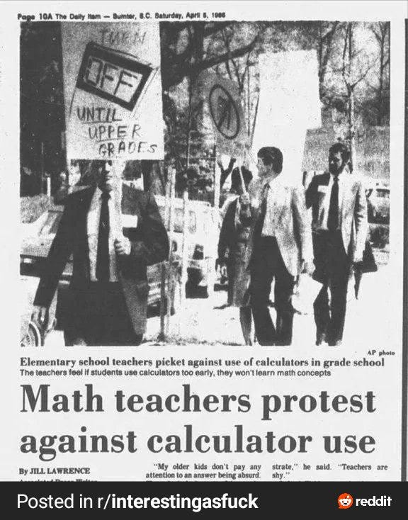 When Math Teachers Protested Against the Use of Calculators…! | by ...
