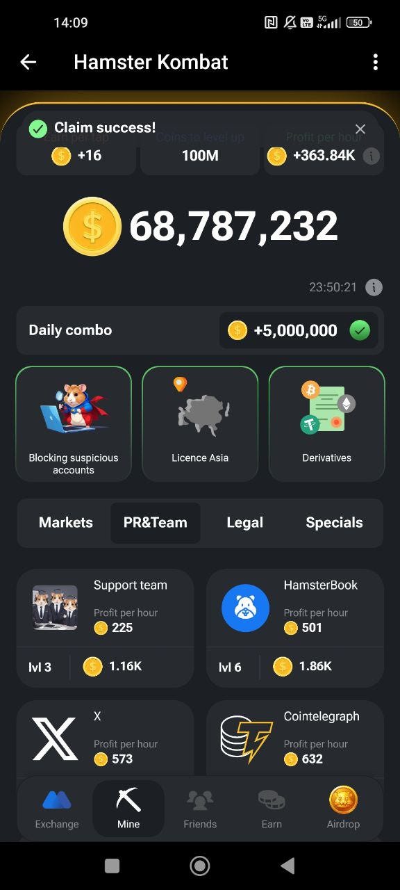 Hamster Kombat — Play2Earn Telegram App with Crypto Airdrop | by Play2Earn | Jun, 2024 | Medium