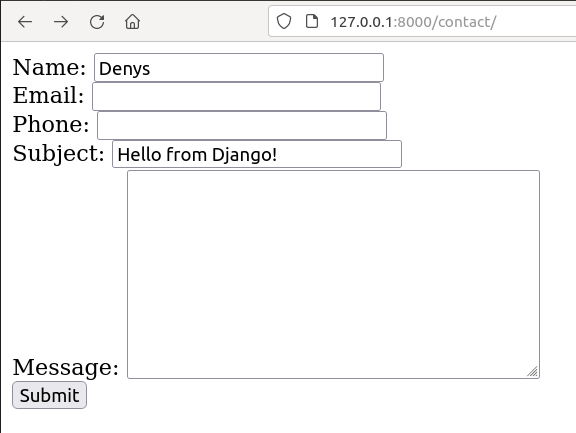 Django Contact Form. Django Contact Form qanday yaratiladi… | by AslDev006 | Medium