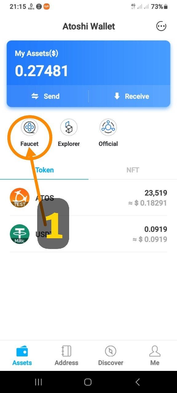 How to eran usdt(polygon) on Atoshi wallet? app download on playstore. create wallet click ...