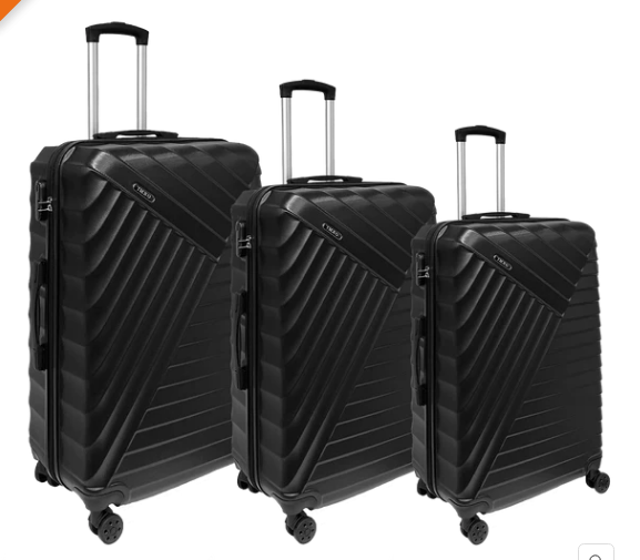 Trolley Ormi StshLine Set Valigie da 3 in ABS Rigido Ultra Leggero - Dahliaflower - Medium