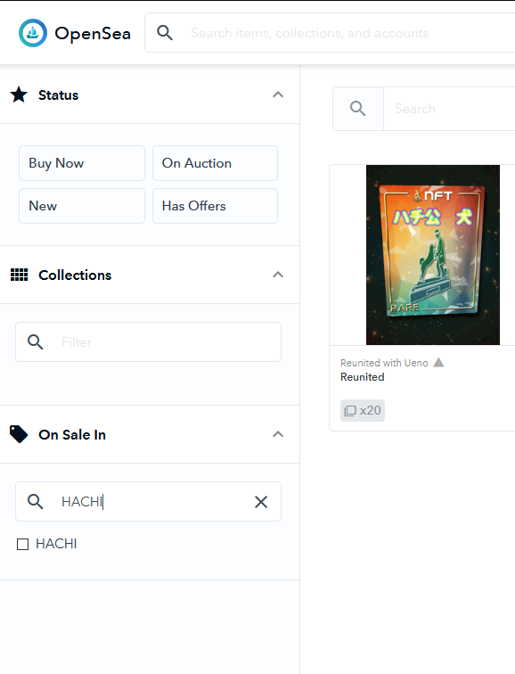 HACHI Payment now available on opensea.io - Hachiko Inu - Medium