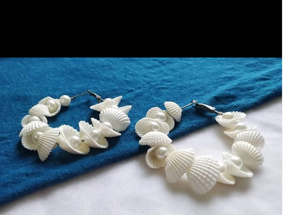 ⭐ Eco Gifts Shop Sea Shell hoops ⭐ - Aasu Yadav - Medium