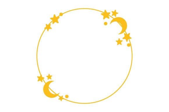 Moon and Stars Monogram Frame (Monogram Frames Crafts) | by Vectorval ...
