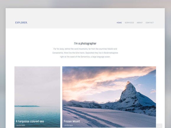 Explorer — Free Photography Website Template Using Bootstrap | by ...