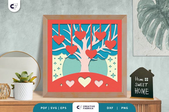 Family Tree 6 Members 3D Papercut (Ornaments 3D SVG Crafts) | by ...