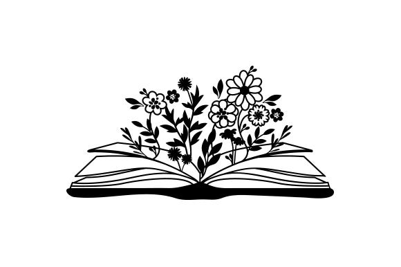 Open Book with Flowers Growing out of It - Vectorval - Medium