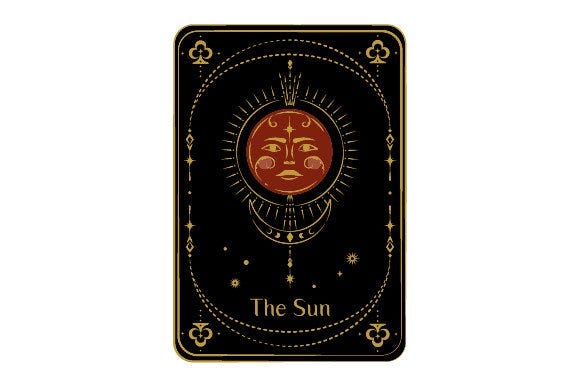 Tarot Card Major Arcana the Sun - Dariakol - Medium