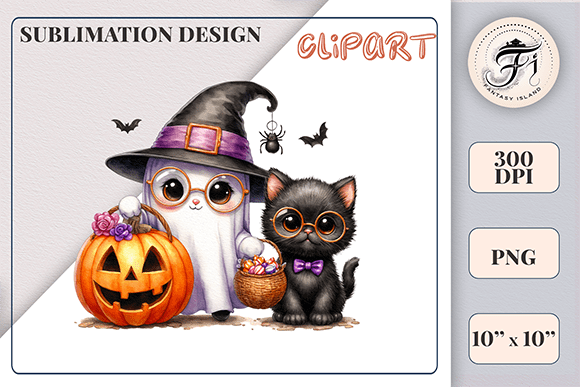 Cute Halloween Haunted Cat and Jack PNG Free | by Frostedpalette | Aug ...