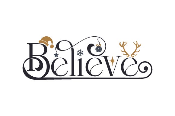 Believe Christmas Craft - Vectorval - Medium