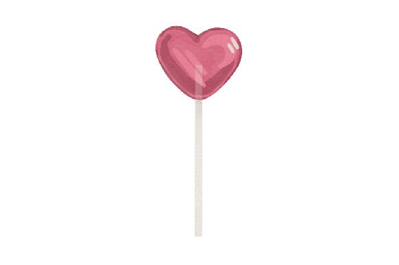 Heart Lollipop, Watercolor (Valentine’s Day SVG & Crafts) | by ...