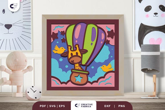 Animal Flying on Air Balloon 3D Paper Cut | by Leejunhe | Jun, 2024 ...