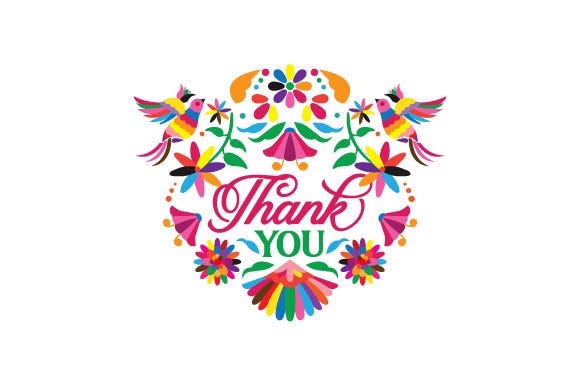 Thank You Mexican Otomi Pattern - Vladpatani - Medium