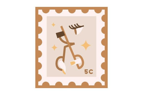Vintage Postal Stamp — Eyelash Curler (Beauty & Fashion Crafts) | by ...