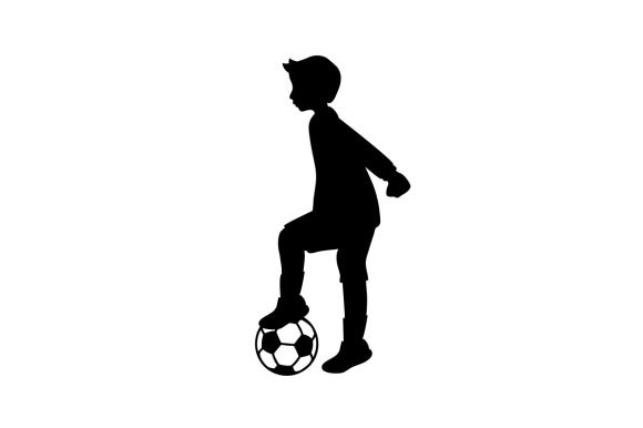 Boy Playing Soccer Detailed Silhouette (Sports SVG & Crafts) | by ...