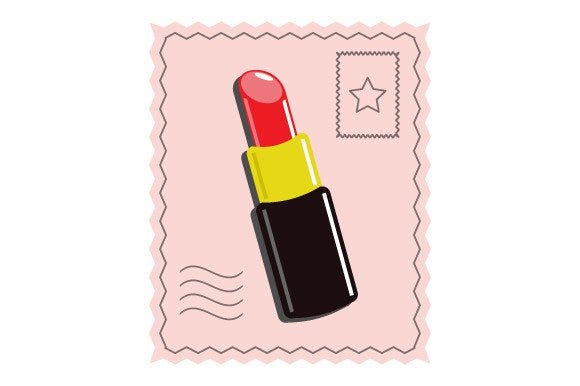 Vintage Postal Stamp — Lipstick (Beauty & Fashion Crafts) | by ...
