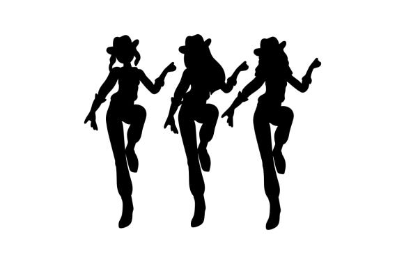 Women Line Dancing Silhouette (Hobbies Crafts) | by Vectorval | May ...