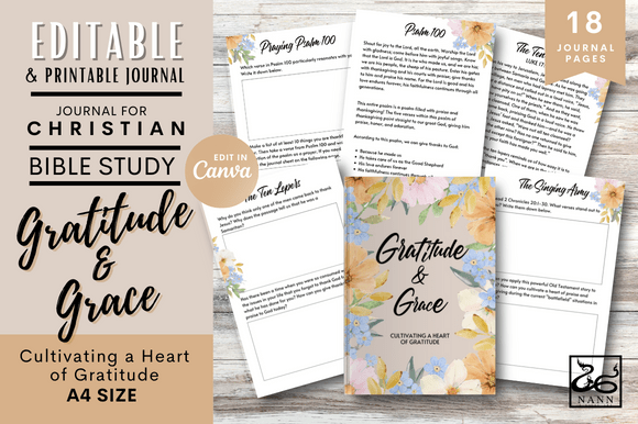 Gratitude and Grace/ Bible Study Journal Free | by Lunaeverhart | Aug ...