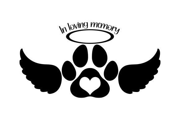 Paw Print with Angel Wings (Animal SVG & Crafts) | by Craftycarla | Apr ...