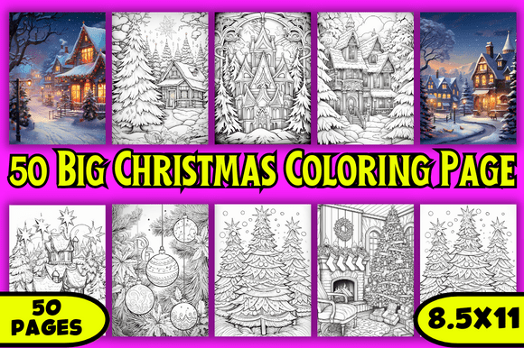50 Big Christmas Coloring Page Free Download | by Prismpixel | Medium