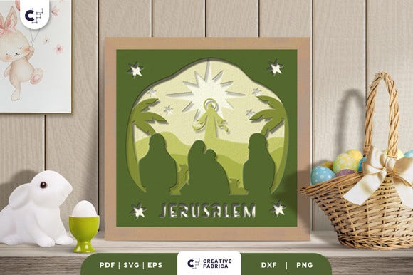 Resurrection 3D Layered Paper Cut (Easter 3D SVG Crafts) | by Myprolist ...