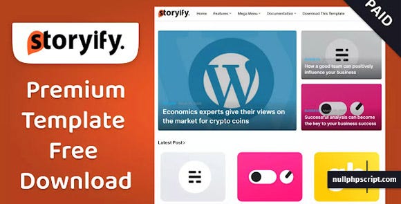 Storyify v1.0 Premium — เทมเพลต Blogger ที่ตอบสนองได้ฟรี - Ufapro Pnck - Medium
