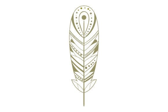 Boho Feather Line Art - Dariakol - Medium