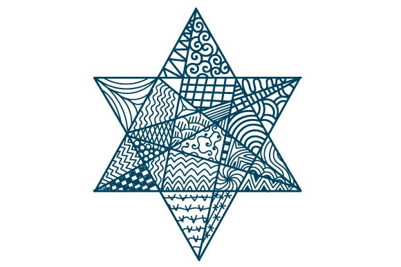 Zentangle Star of David - Vladpatani - Medium