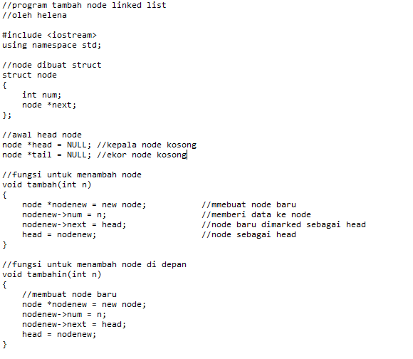 bagian 6: linked list. linked list program in c++ | by helena sedunia | Medium