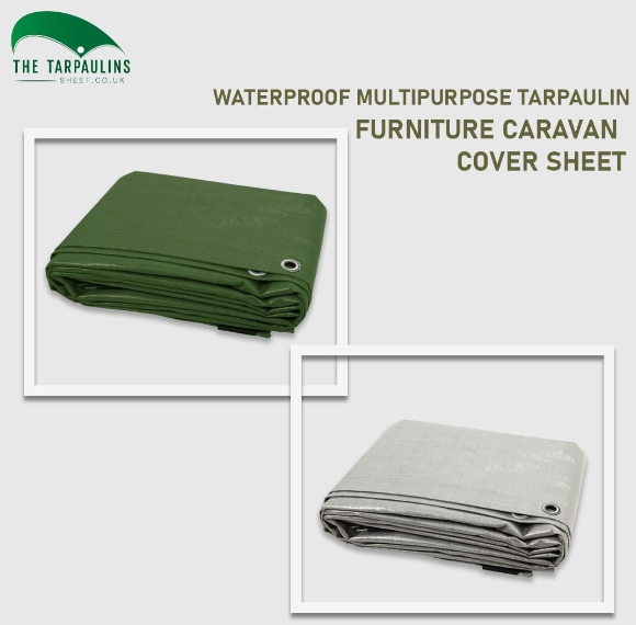 WATERPROOF MULTIPURPOSE TARPAULIN FURNITURE CARAVAN COVER SHEET ...