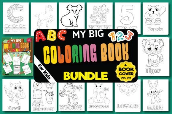 ABC Coloring Adventures, A Vibrant Alphabet and Numbers Coloring Book ...