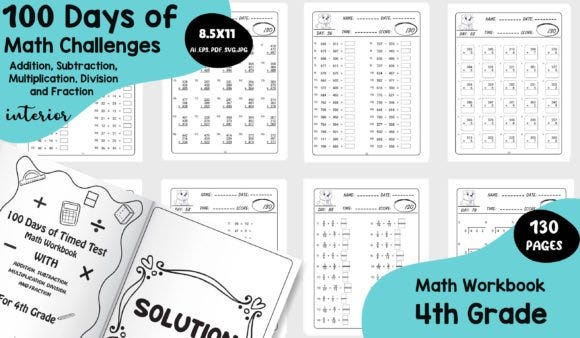 100 Days of Math Challenges - Digital learners - Medium