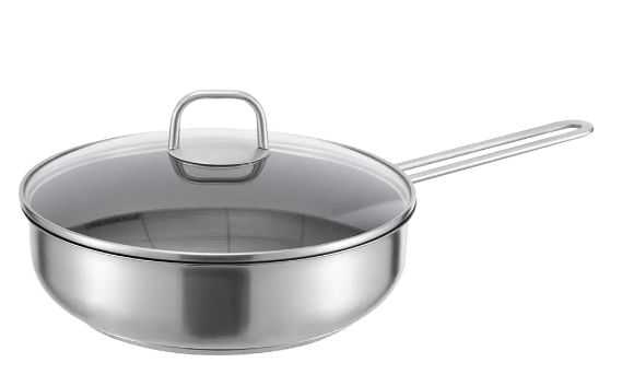 28*7.5CM Single long handle glass cover coated frying pan JY-2875NP ...