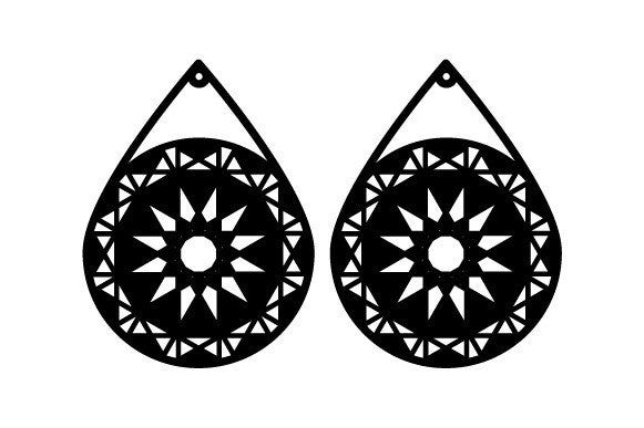 Intricate Cut Tear Drop Earrings — Geometrical Pattern (Intricate cuts ...