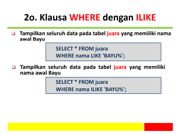 Perbedaan LIKE dan ILIKE pada PostgreSQL | by Astri Musidah | Medium