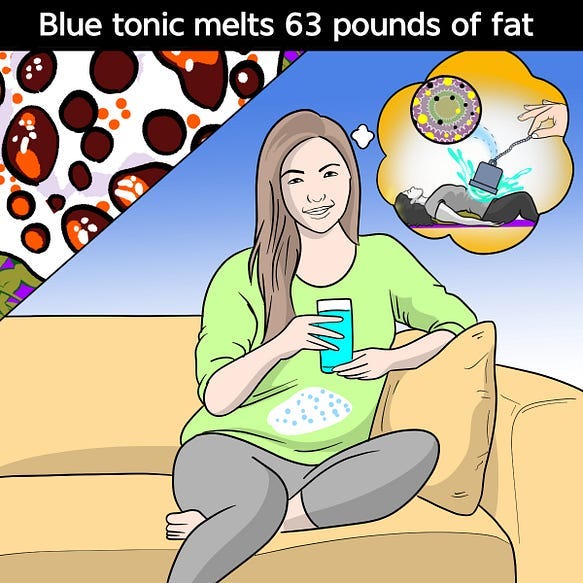 Unveiling the Mystery: Bizarre Blue Elixir Devours 63 Pounds of Belly ...