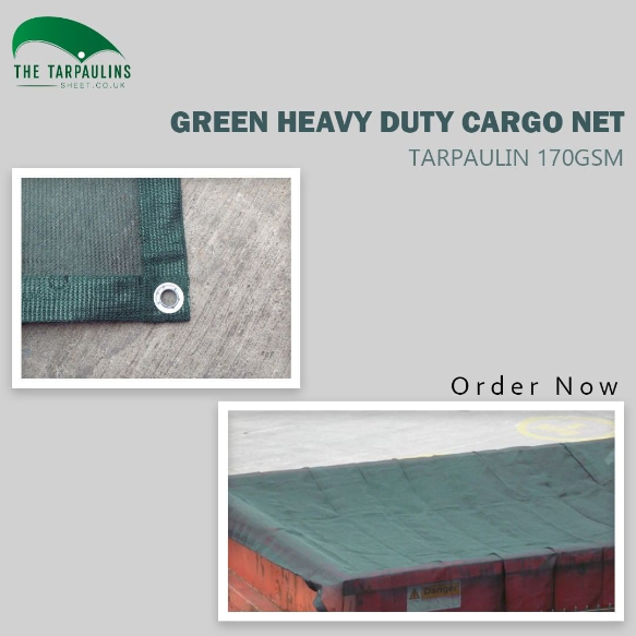 GREEN HEAVY-DUTY CARGO NET TARPAULIN 170GSM. - Tarpaulin Sheet - Medium