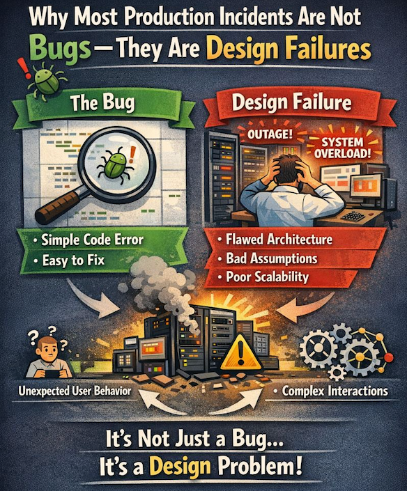 Why Most Production Incidents Are Not Bugs 🐞 — They Are Design Failures ...