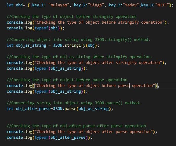 JSON.parse vs JSON.stringify - Mulayam Singh Yadav - Medium
