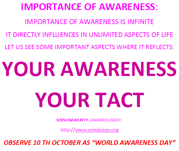 IMPORTANCE OF AWARENESS | by Krishna Murty | Medium