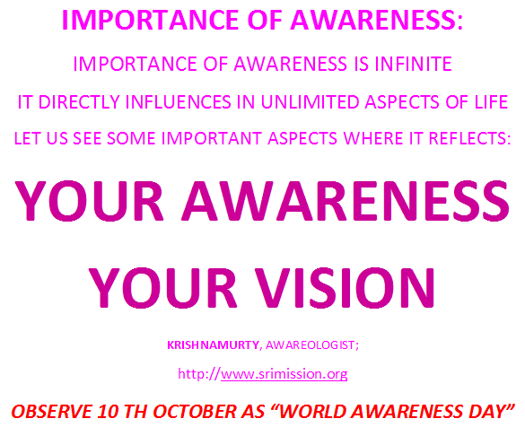 IMPORTANCE OF AWARENESS: | by Krishna Murty | Medium