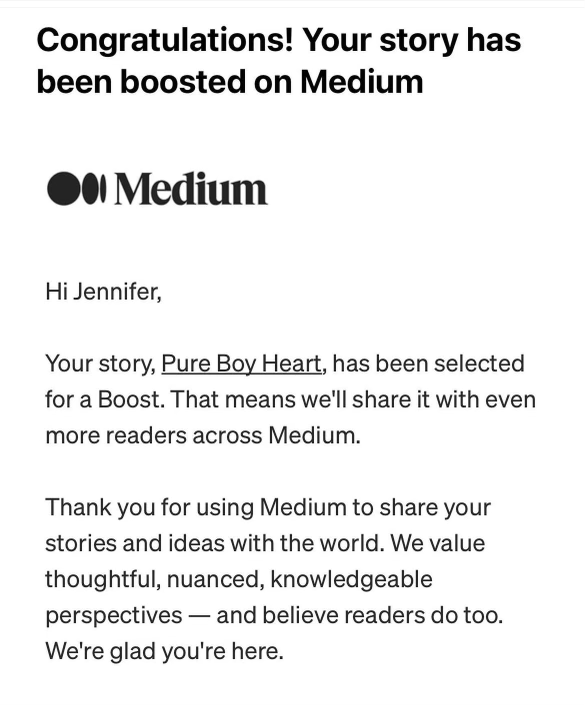My Story Was Boosted. How I Was Able To Do It | by Jennifer Moorman Bolaños | Dec, 2024 | Medium