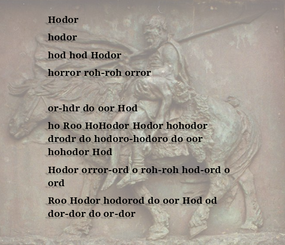An advanced primer of the [ putatively fictional ] Hodorian language ...